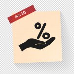 Percentage sign in hand silhouette Stock Vector Image by ©YokoDesign ...