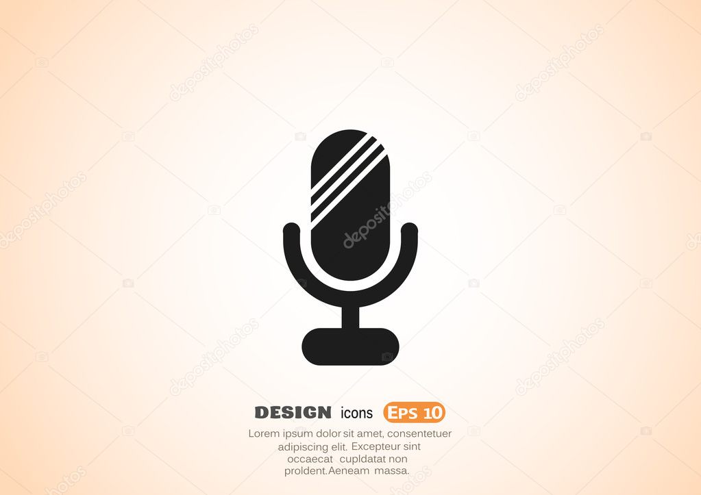 Microphone web icon Stock Vector by ©LovArt 66744551
