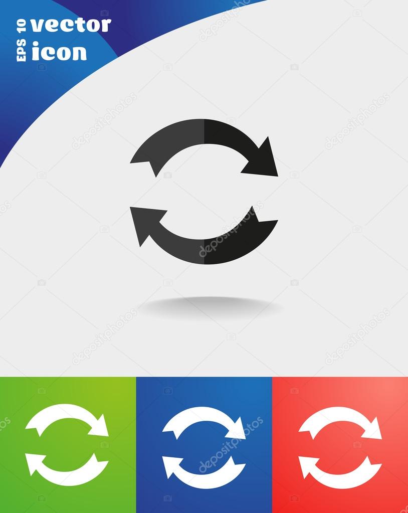 Flechas de rotación en un icono web círculo Vector de Stock de ©LovArt ...