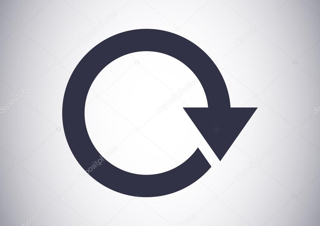 Flechas de rotación en un icono web círculo Vector de stock por ©LovArt ...