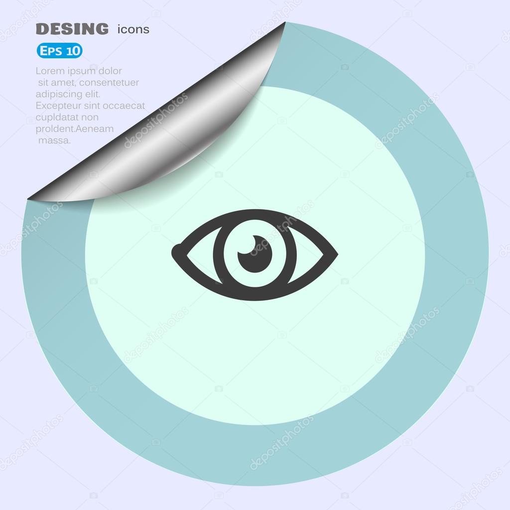 Eye button icon Stock Vector by ©LovArt 68007999