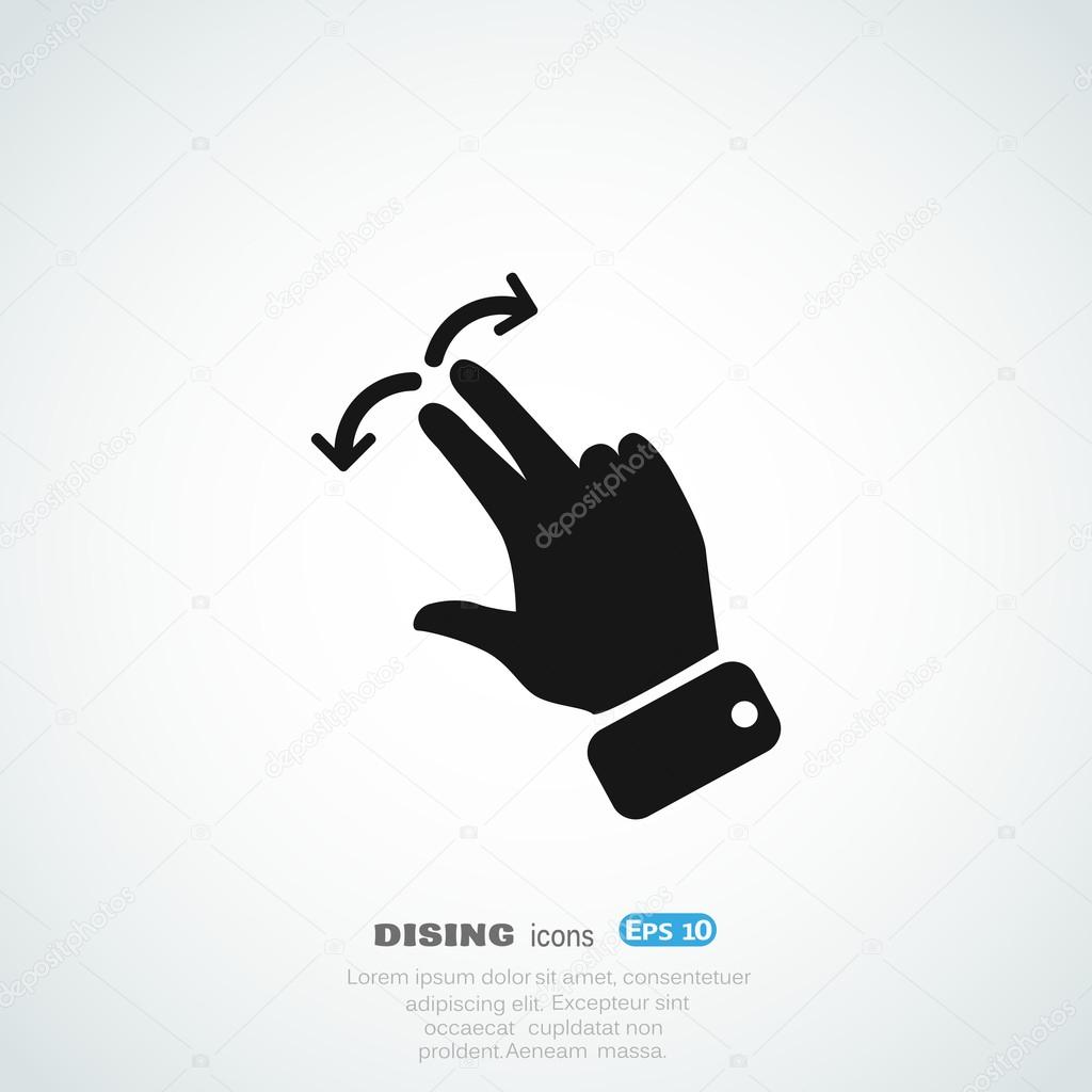 Hand slide gesture Stock Vector by ©LovArt 68018685