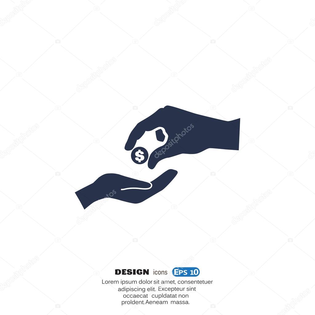 Dar limosna esquema vector ilustración, concepto de caridad 2022