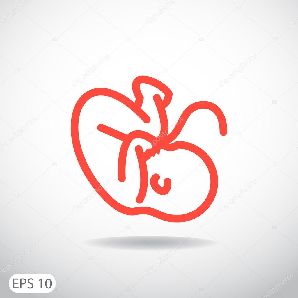 Embryon baby with umbilical symbol Stock Vector by ©LovArt 74884245