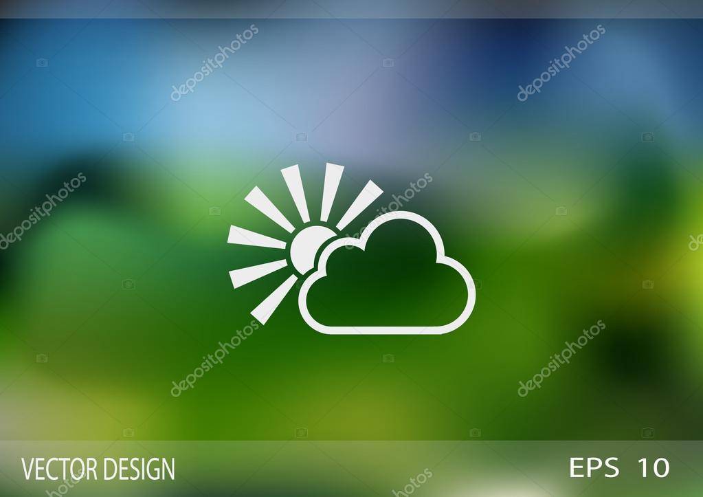 Sun with cloud simple icon Stock Vector by ©LovArt 74995909