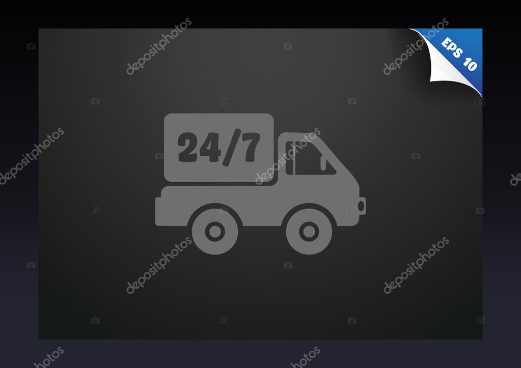Truck with non-stop symbol Stock Vector by ©LovArt 75002513