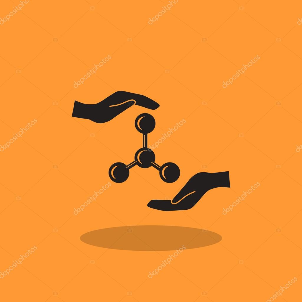 Molecular compound and hands Stock Vector by ©LovArt 75004275