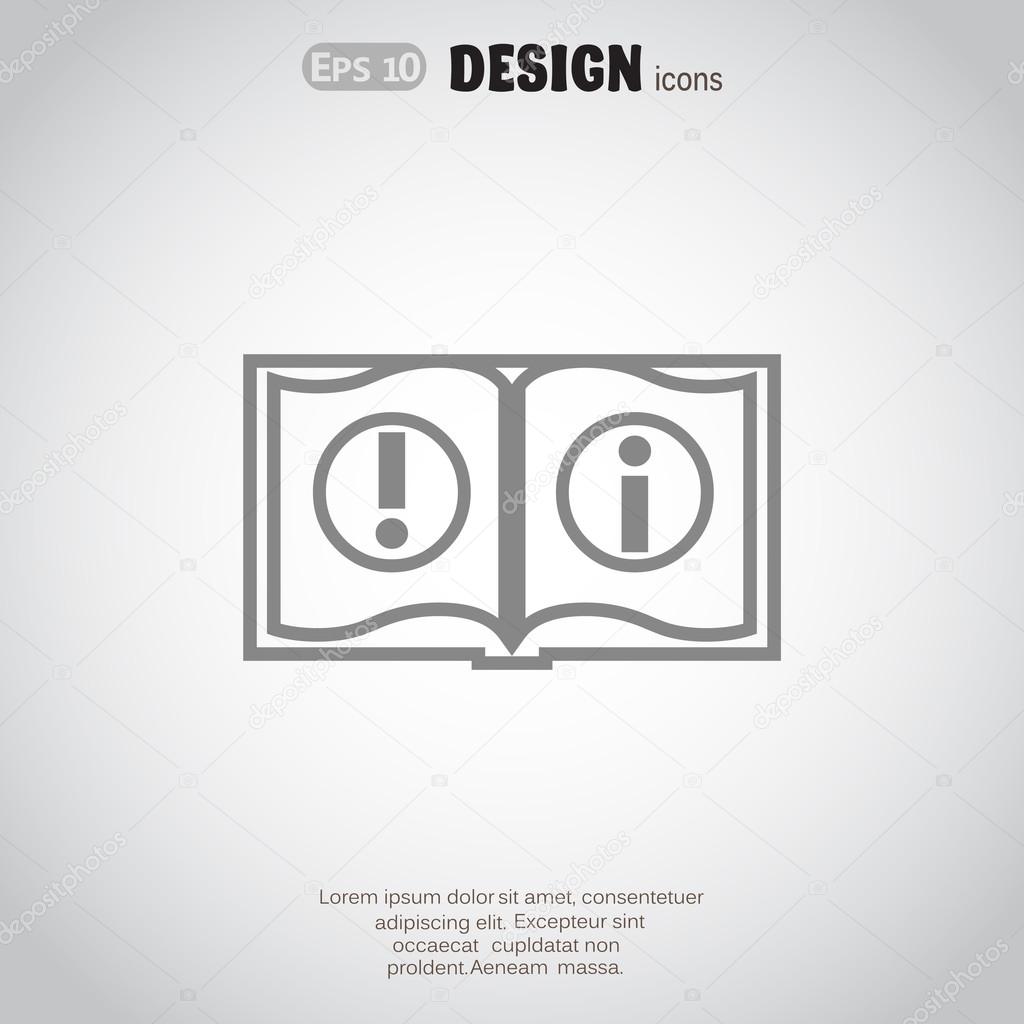 Open book icon, instruction concept Stock Vector by ©LovArt 75005081