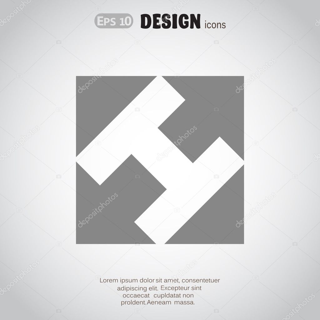 Square symbol with triangles Stock Vector by ©LovArt 75006021