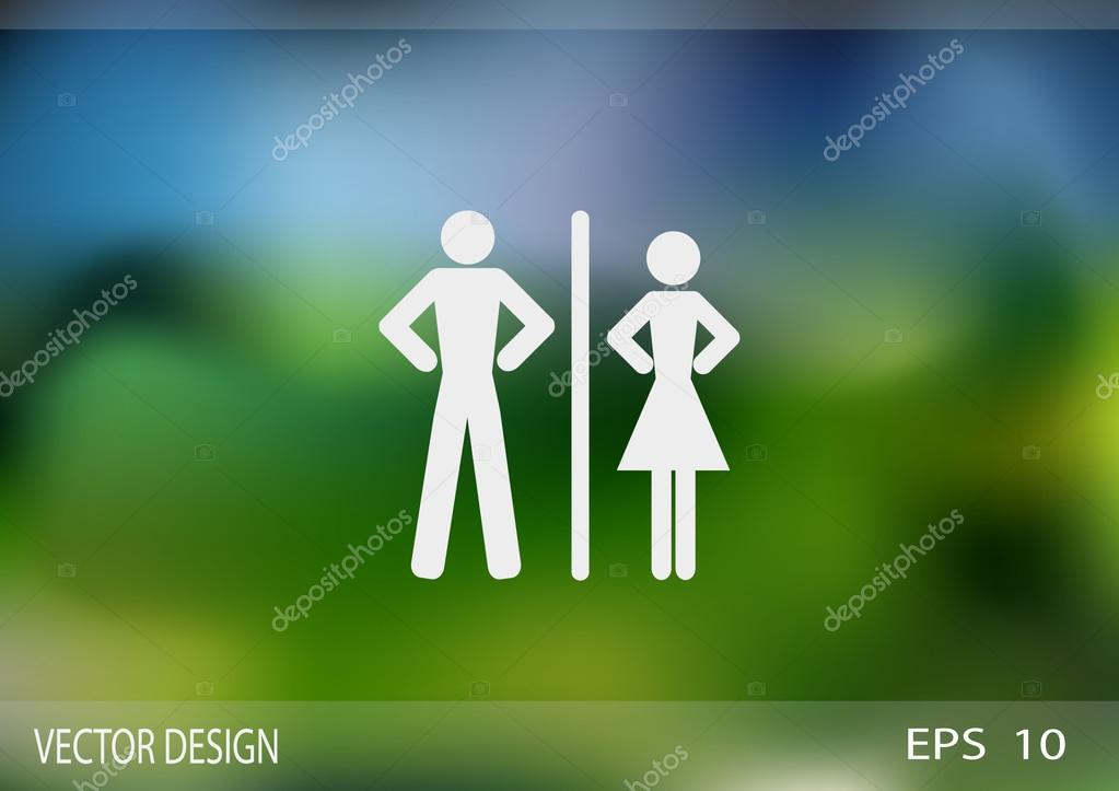 WC icon with gender signs Stock Vector Image by ©LovArt #75006737