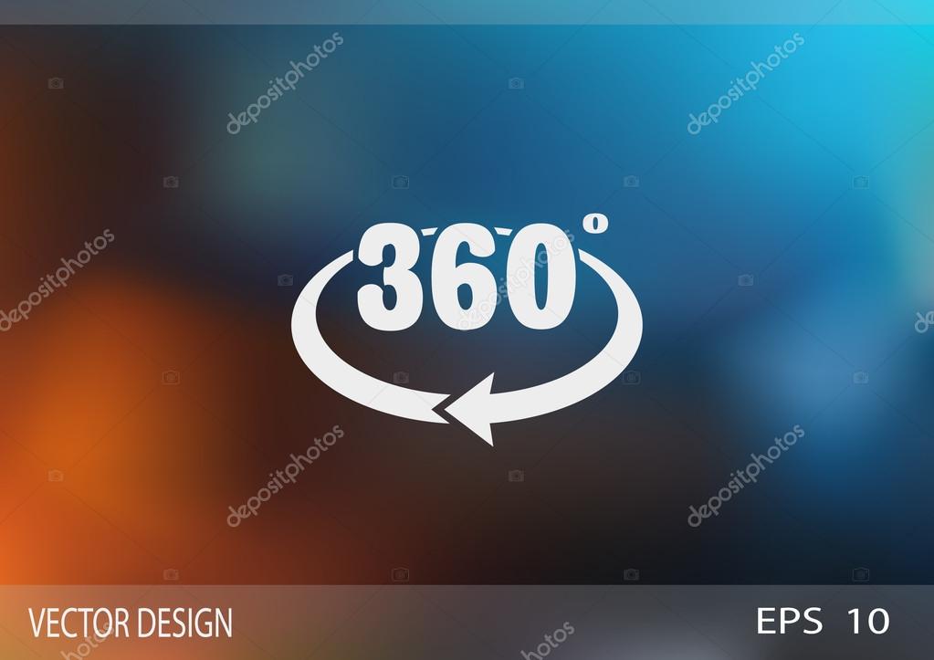360 degreece with rounded arrow Stock Vector by ©LovArt 75022701