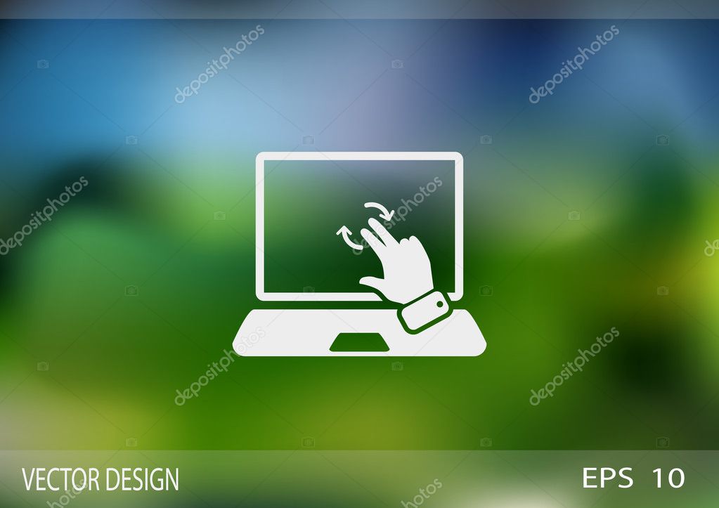 Touch screen on laptop Stock Vector by ©LovArt 75022921
