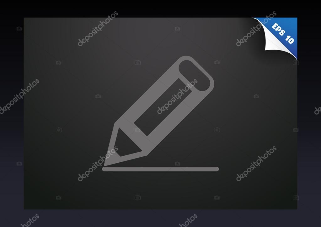 Drawing pencil simple web icon Stock Vector by ©LovArt 75022937