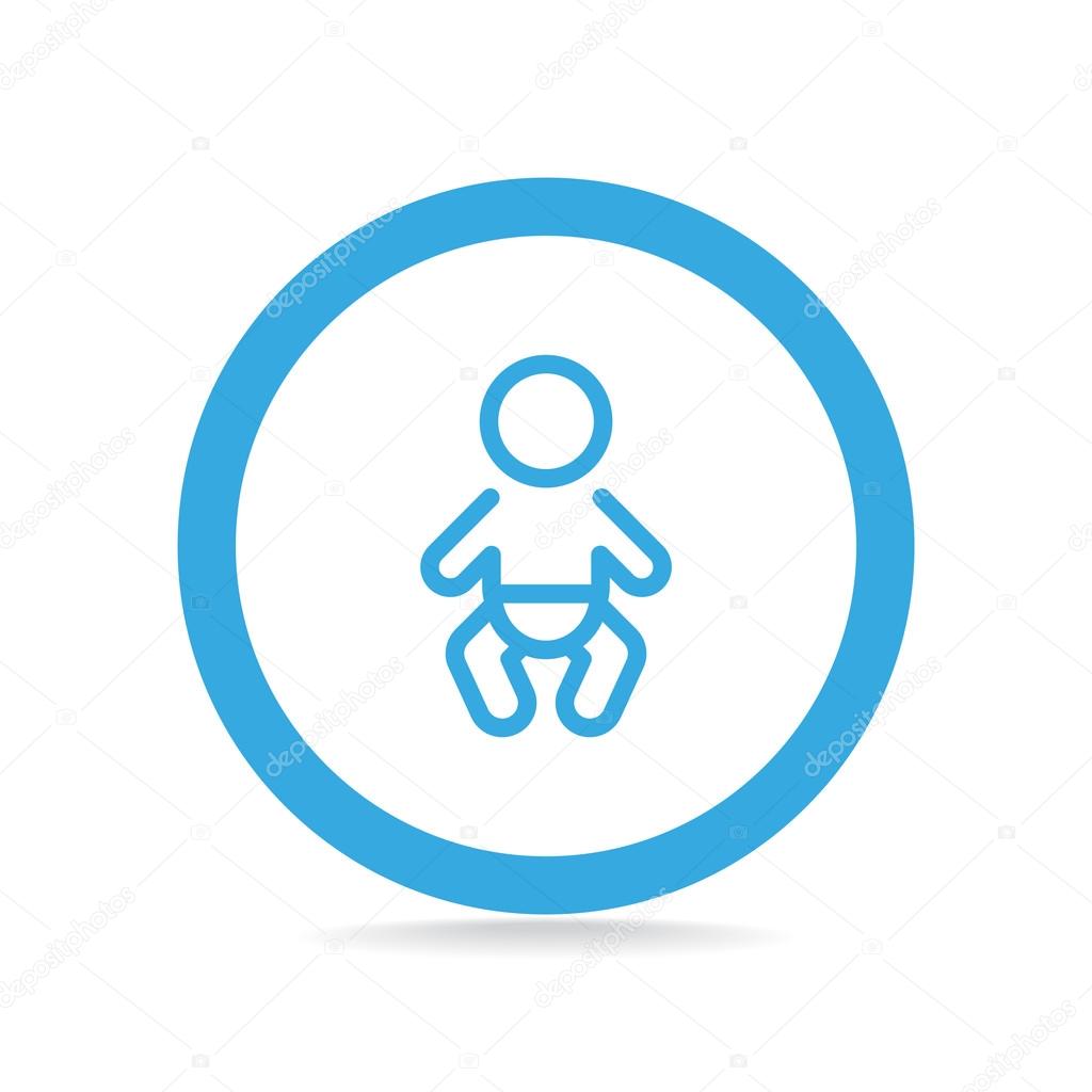 Símbolo de bebé infantil en líneas simples 2023