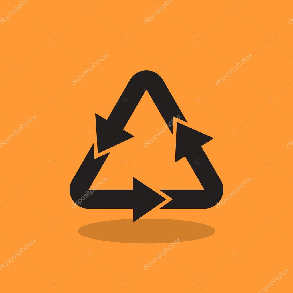 Waste recycling symbol with arrows Stock Vector by ©LovArt 75024825