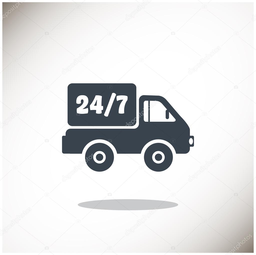 Truck with non-stop symbol Stock Vector Image by ©LovArt #76969325