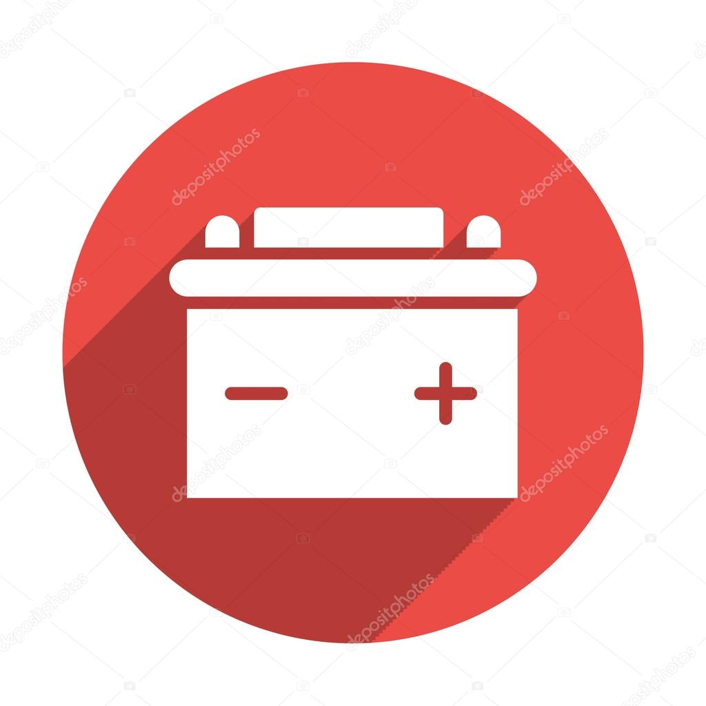 12v Battery Icon Vector