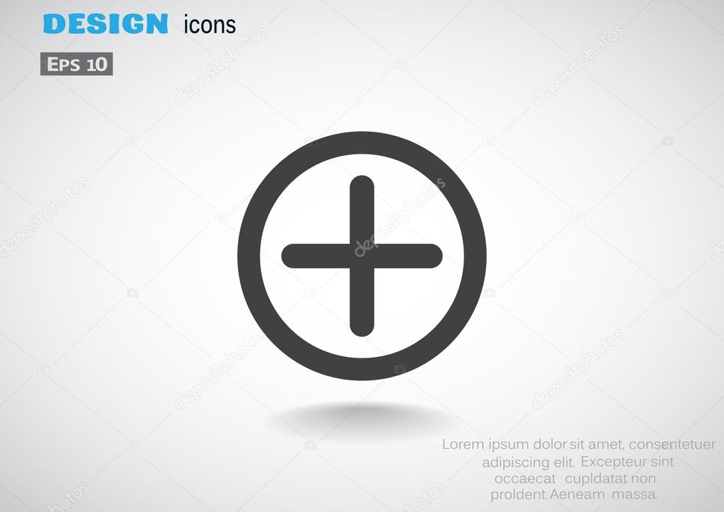 Simple plus symbol web icon Stock Vector by ©LovArt 77542781