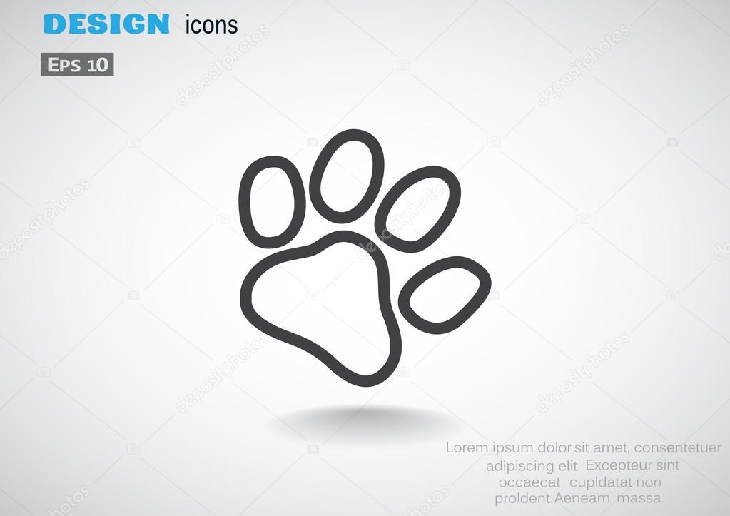 Dog paw track simple icon Stock Vector by ©LovArt 77565083