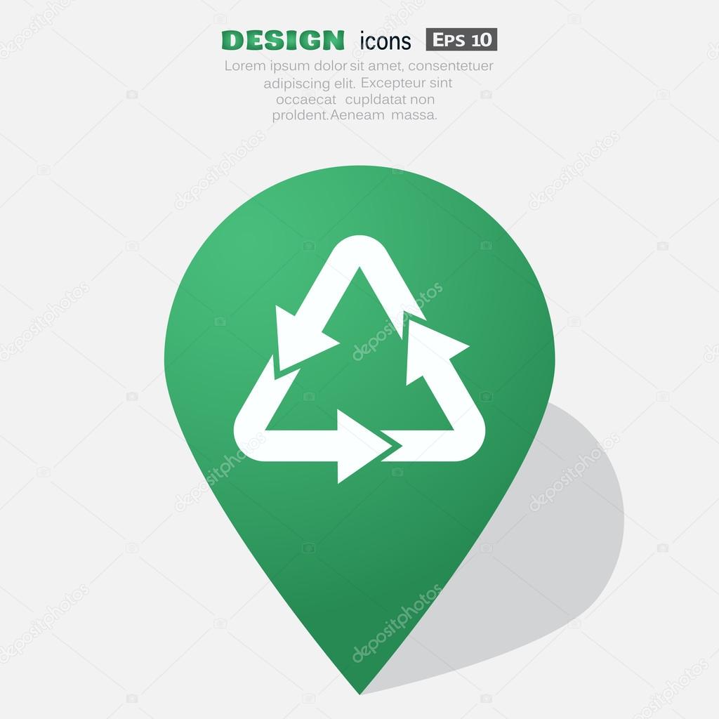 Waste recycling symbol with arrows icon Stock Vector Image by ©LovArt ...