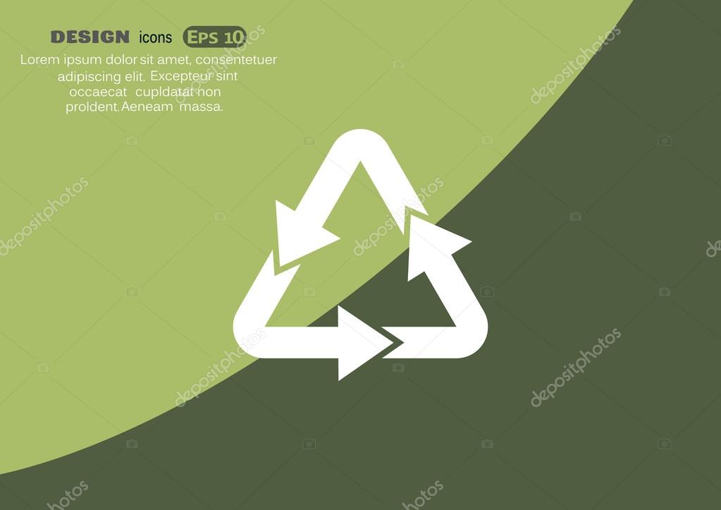 Waste recycling symbol with arrows icon Stock Vector by ©LovArt 78115480