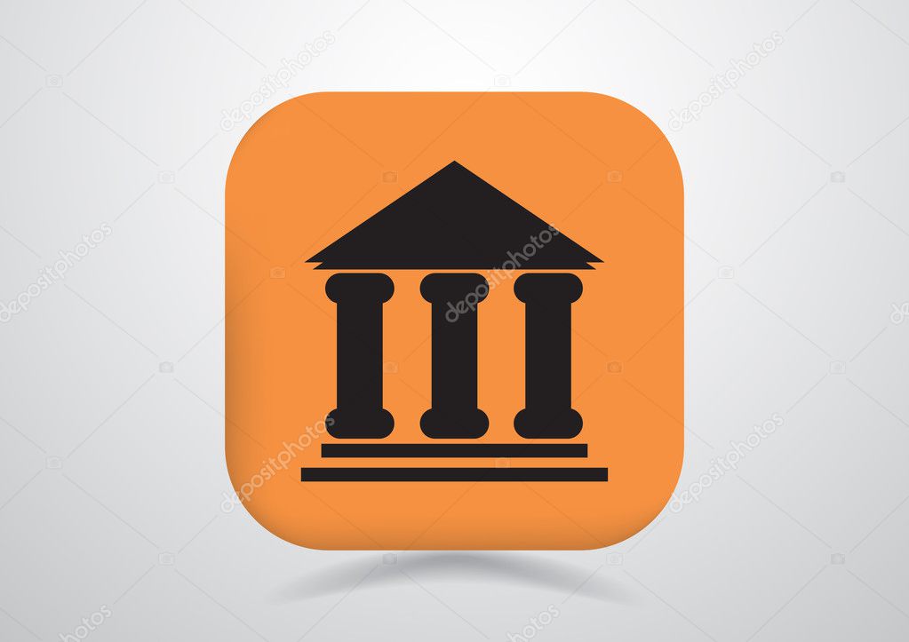 Bank building symbol icon Stock Vector by ©LovArt 78118202