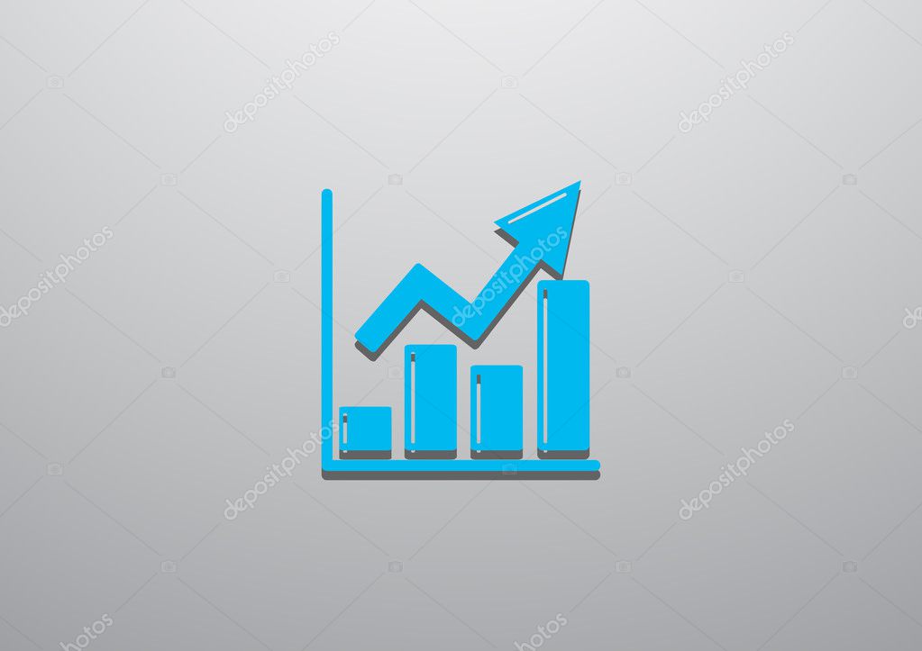 Rising graph simple web icon Stock Vector by ©LovArt 79905222