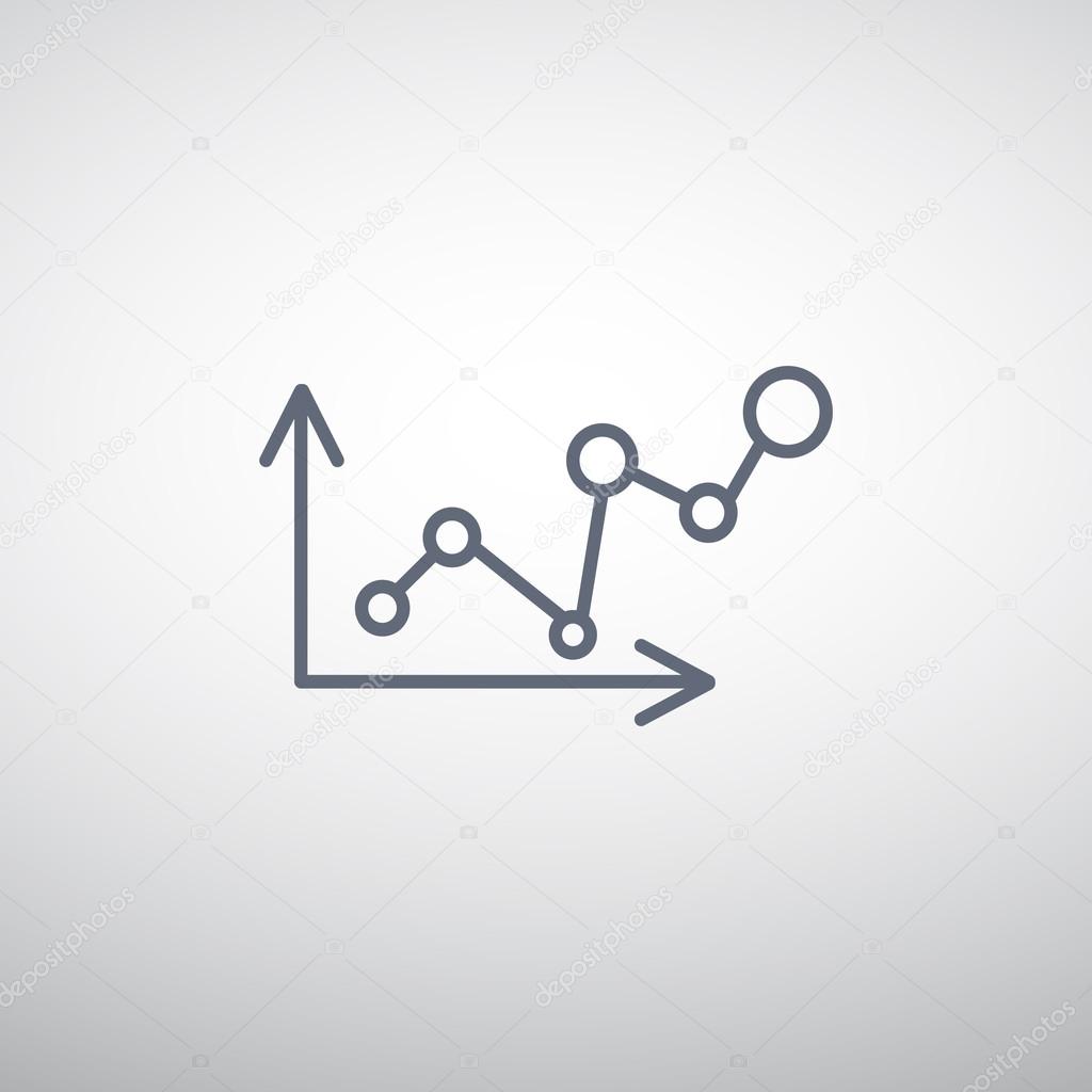 Curved line on graph icon Stock Vector Image by ©LovArt #79909854