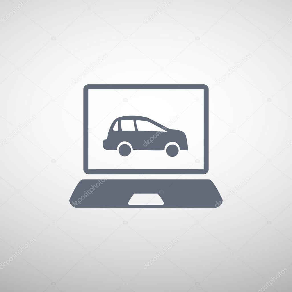 Laptop with car on screen icon Stock Vector Image by ©LovArt #79910266
