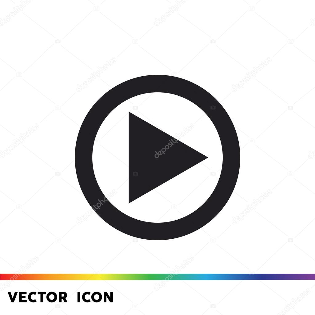 Play button web icon Stock Vector by ©LovArt 79911386