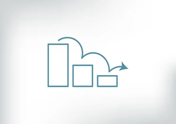 Curved arrow on graph icon Stock Vector by ©LovArt 118678520