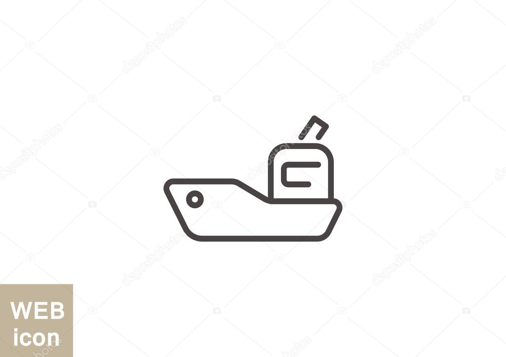 Simple tugboat icon Stock Vector by ©LovArt 82571884