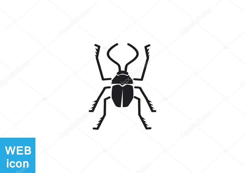 Bug symbol with outline beetle Stock Vector by ©LovArt 82573078