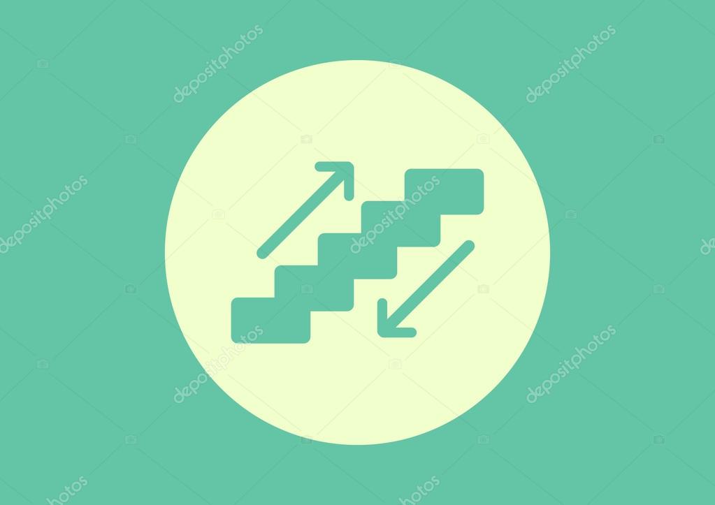 Escalator sign with stairs and arrows Stock Vector by ©LovArt 82578598