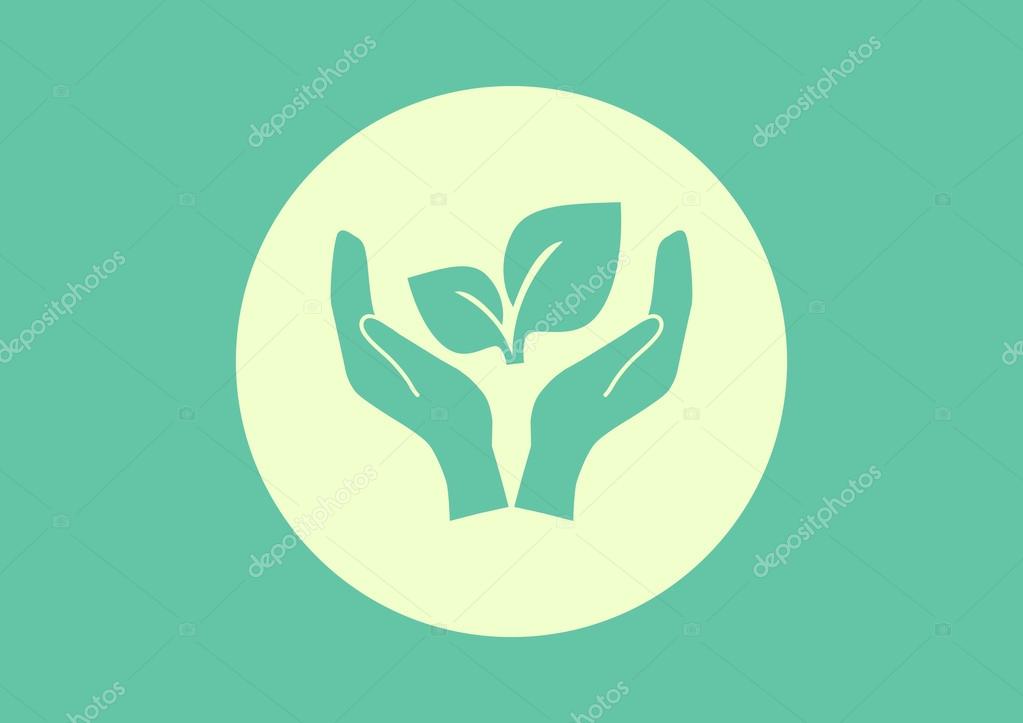 Leaves on human hands icon Stock Vector Image by ©LovArt #82579286