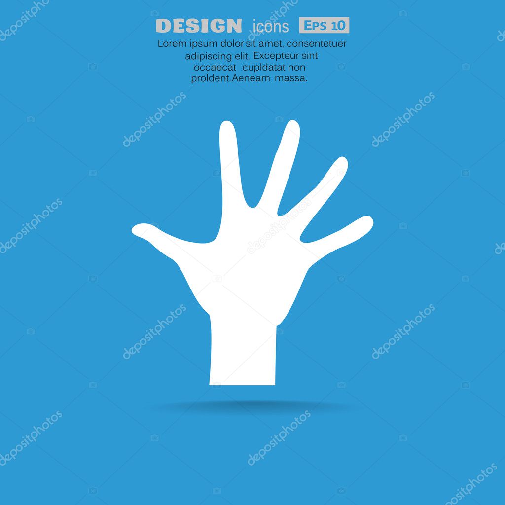 Open palm web icon Stock Vector by ©LovArt 86152128