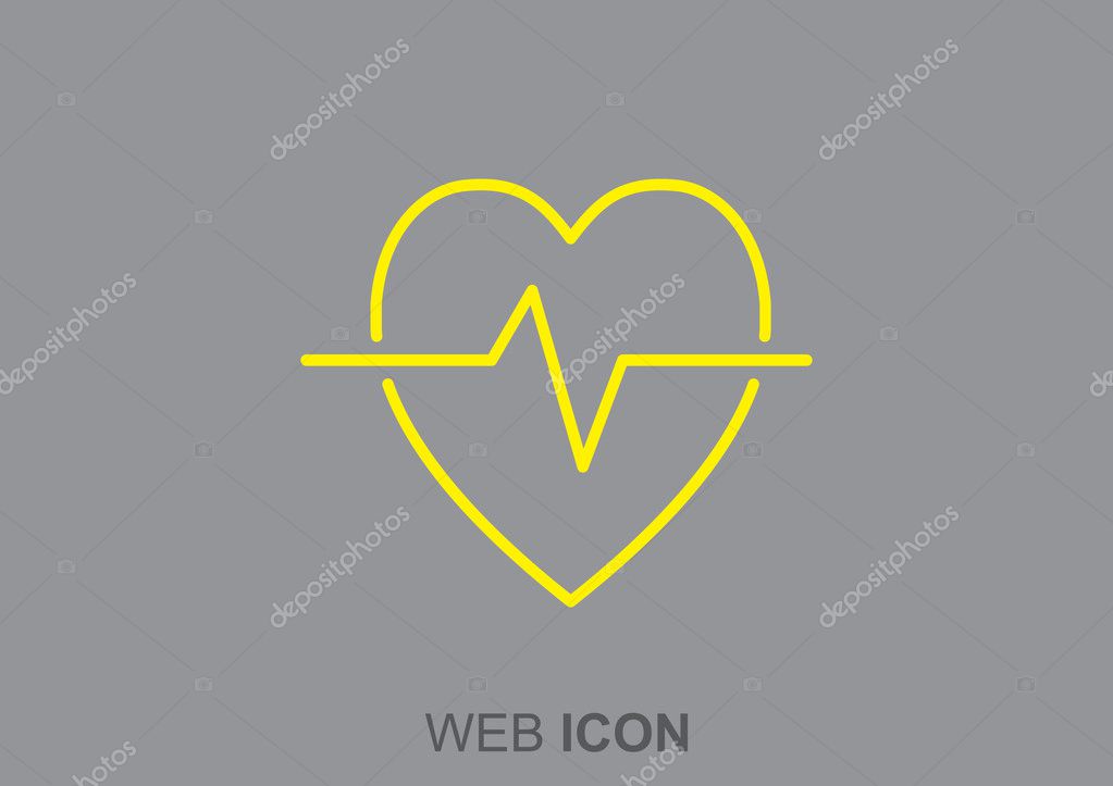 Cardiology symbol simple icon Stock Vector by ©LovArt 86166252