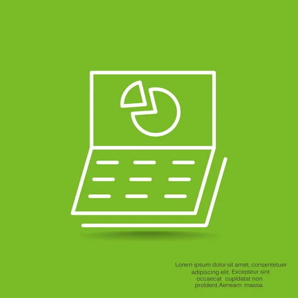 Simple laptop with graph Stock Vector Image by ©LovArt #118640512