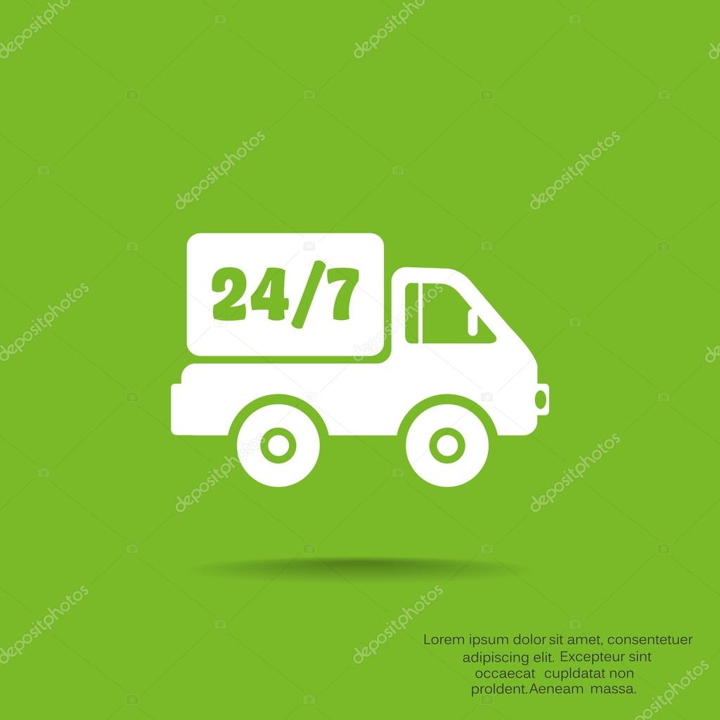 Truck with non-stop symbol Stock Vector Image by ©LovArt #88893272