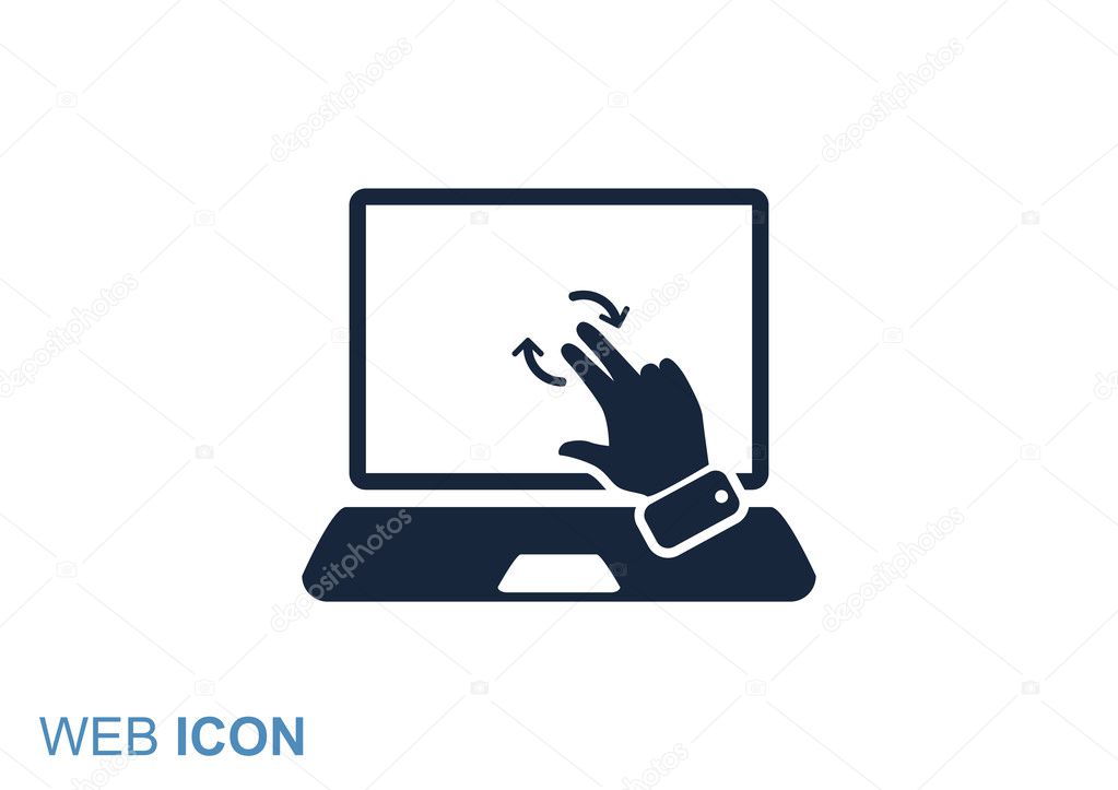Touch screen on laptop web icon Stock Vector by ©LovArt 91964616