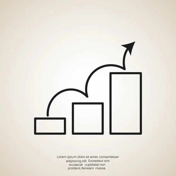 Graph with business symbols icon Stock Vector by ©LovArt 99475314