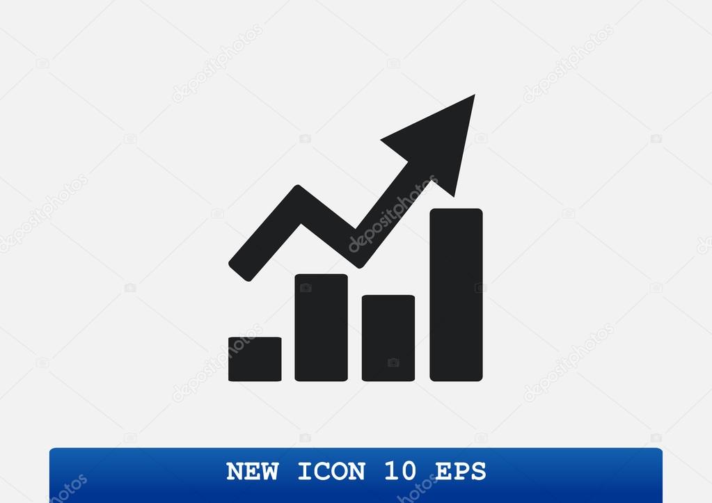 Gráfico ascendente icono web simple Vector de stock #91972122 de ©LovArt