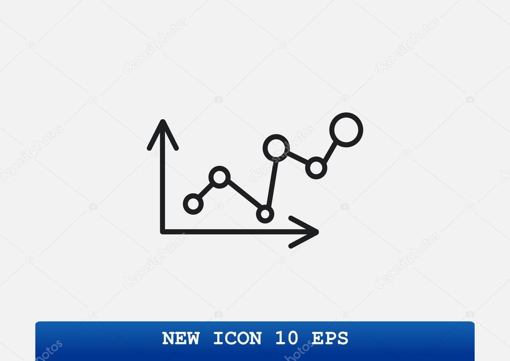 Línea curva en el icono del gráfico Vector de stock #91972230 de ©LovArt