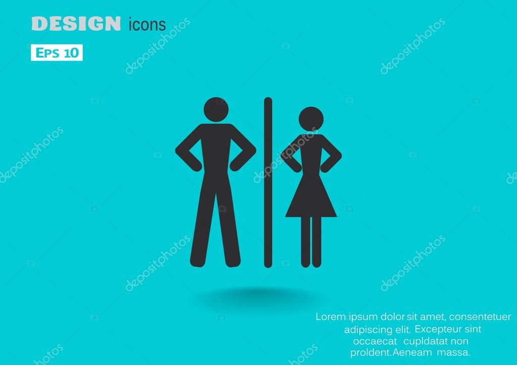 WC icon with gender signs Stock Vector Image by ©LovArt #91984598
