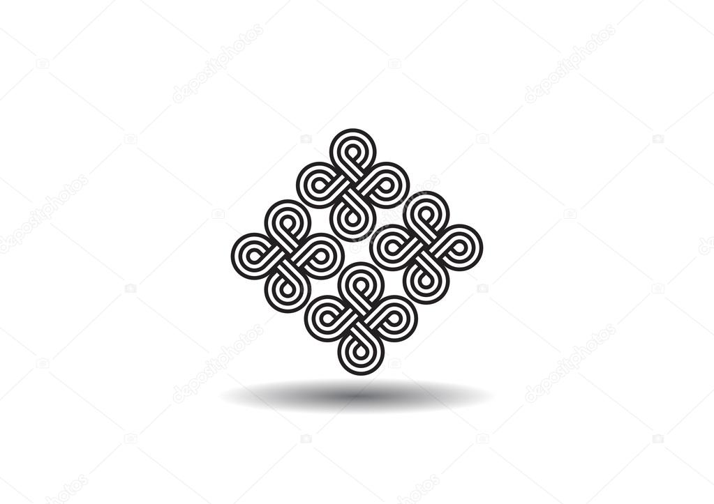 Curve symmetric figures pattern Stock Vector by ©LovArt 98001510