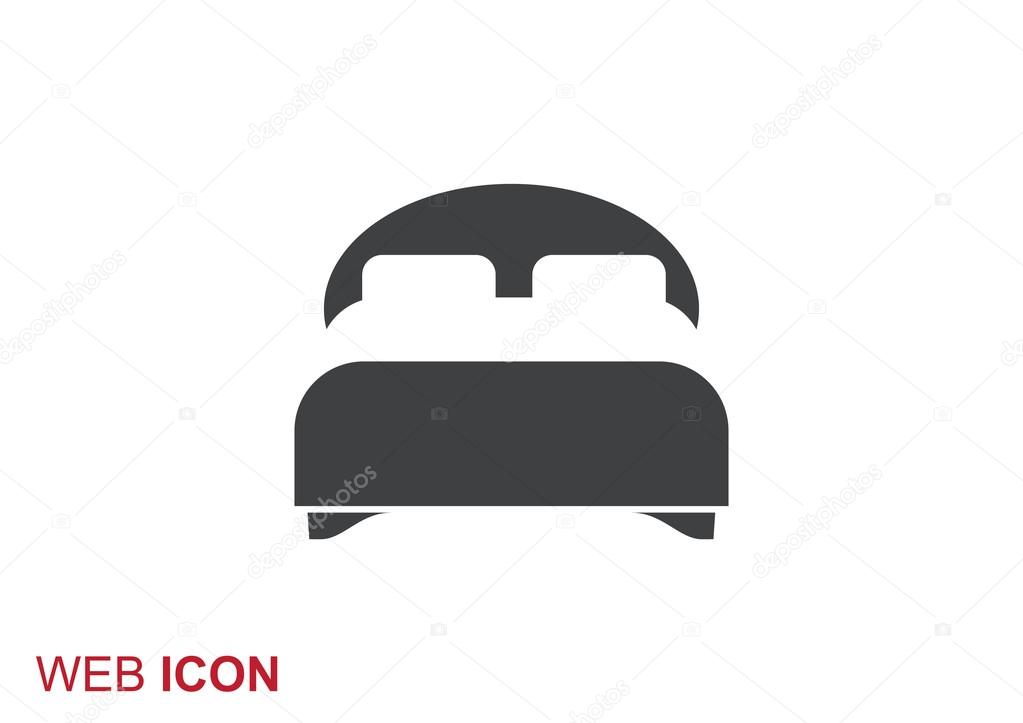 Double bed web icon Stock Vector by ©LovArt 98005474