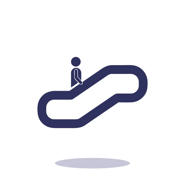 Man on escalator information sign, vector illustration Stock Vector by ©LovArt 75007185