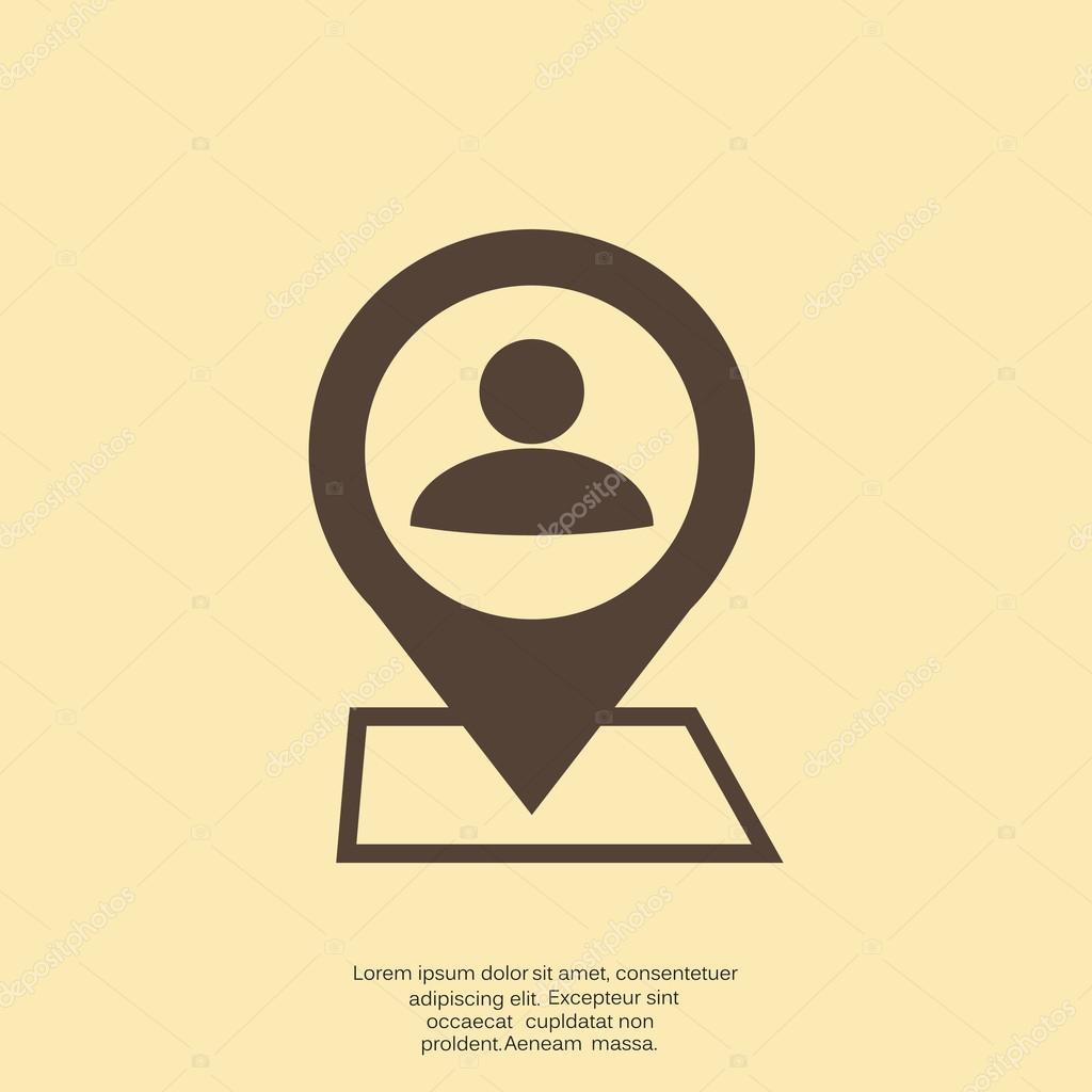Human location pointer simple icon Stock Vector Image by ©LovArt #98010270