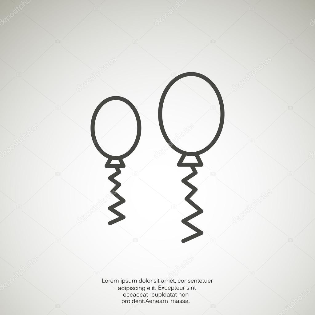 Simple balloons outline icon Stock Vector by ©LovArt 99461820