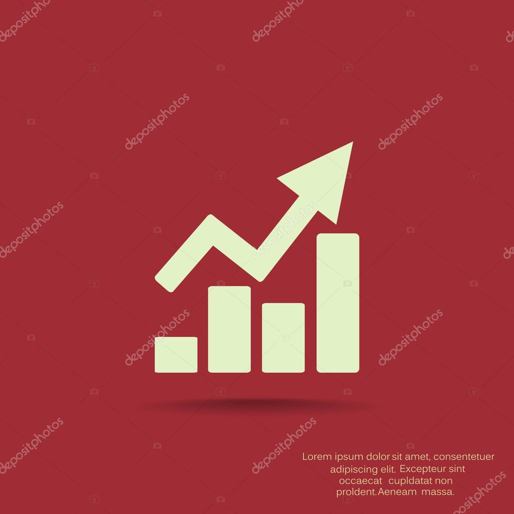 Rising graph simple web icon Stock Vector by ©LovArt 99462112